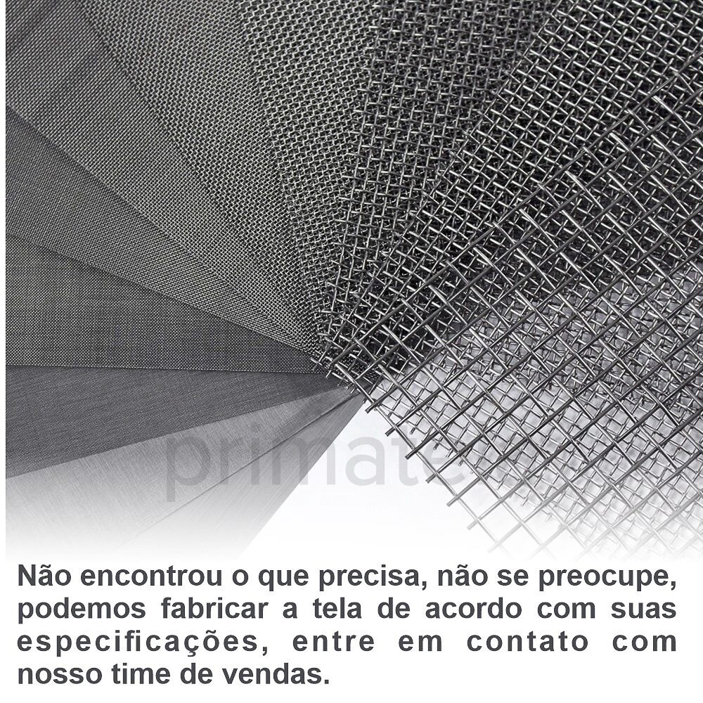 Tela Tecido Peneira Inox 304 Malha 200 Fio 0,05mm - 1,00x3m